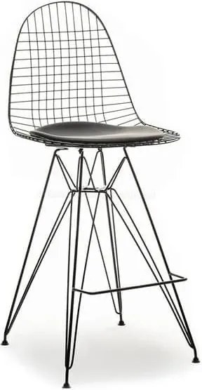 design4life Barová židle INSIDE černá/černý kov