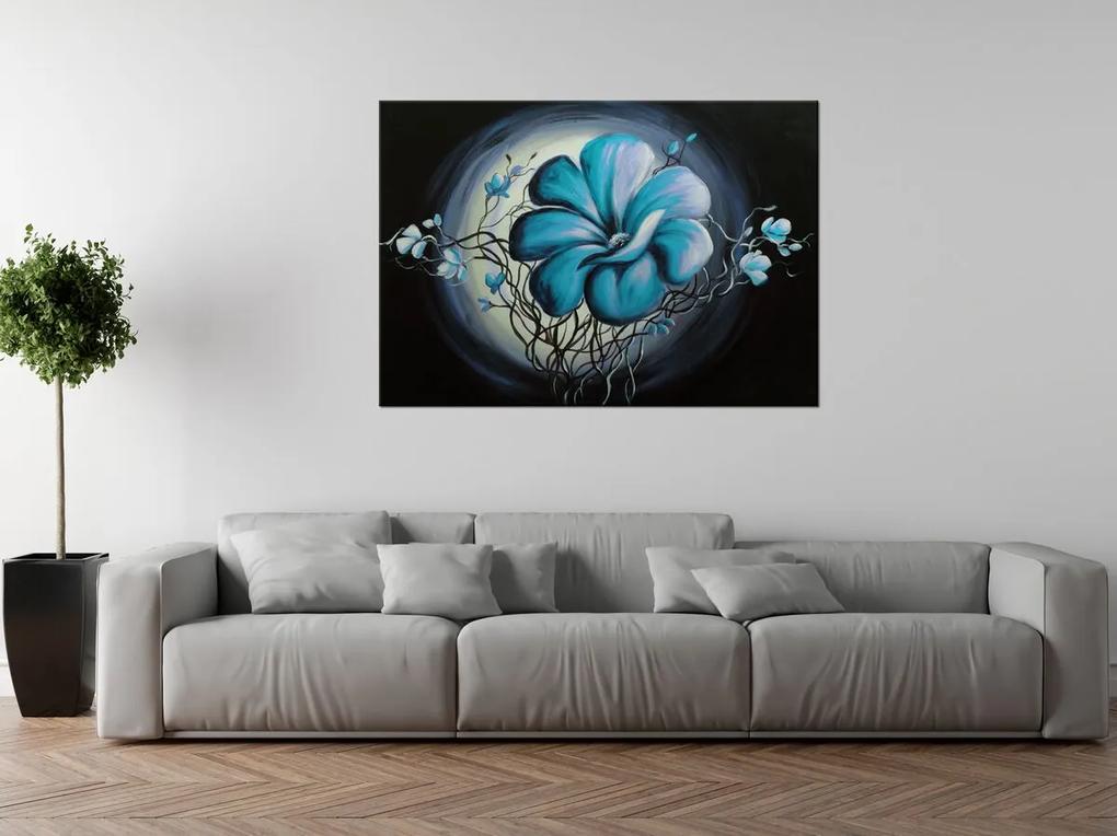 Gario Ručně malovaný obraz Modrá živá krása Rozměry: 70 x 100 cm