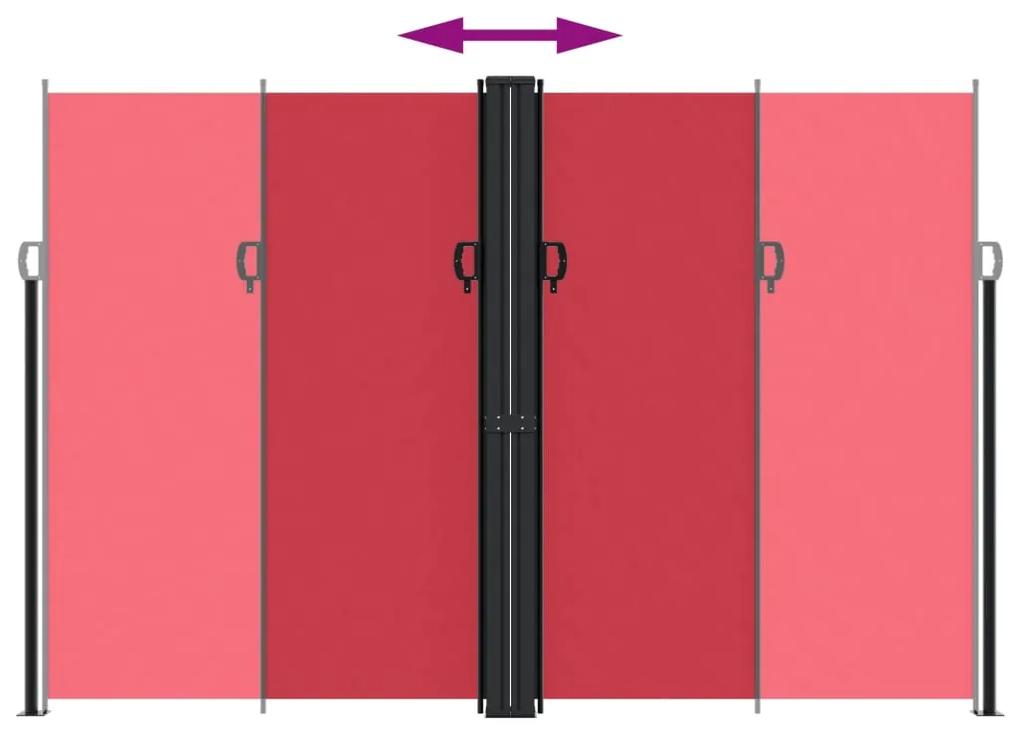 Zatahovací boční markýza červená 220 x 600 cm,  4004867