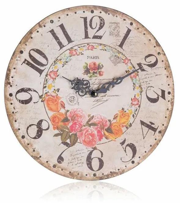 Nástěnné hodiny Rose, pr. 34 cm