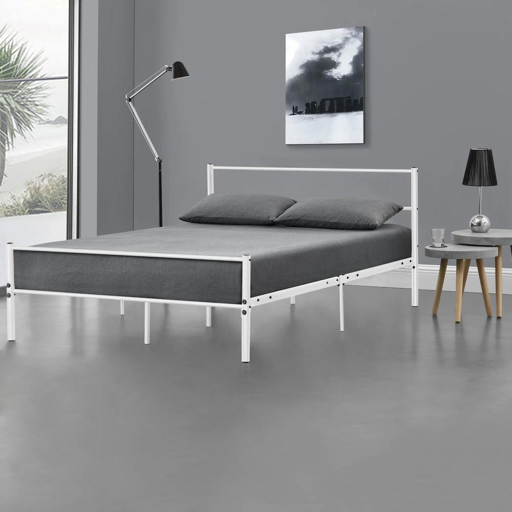 [en.casa] Kovová postel 'Argos' AADB-1706 120x200 cm bílá