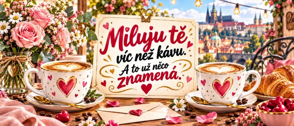 Srdcem darované Hrnek pro partnera či partnerku – Miluju tě víc než kávu. A to už něco znamená – 300 ml