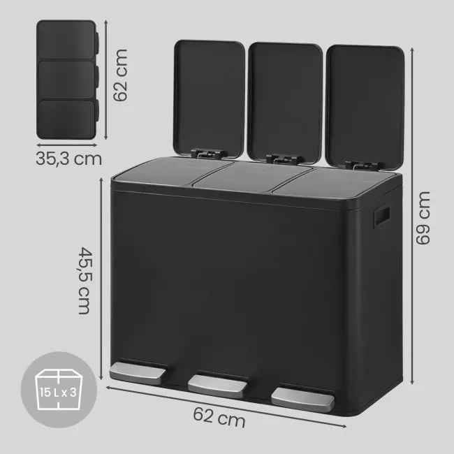 Odpadkový koš na tříděný odpad LTB145BZ02