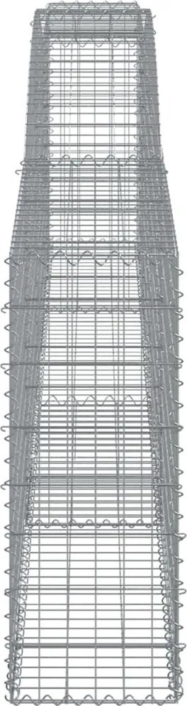 Klenuté gabionové koše 3 ks 400x30x80/100 cm pozinkované železo 3146854