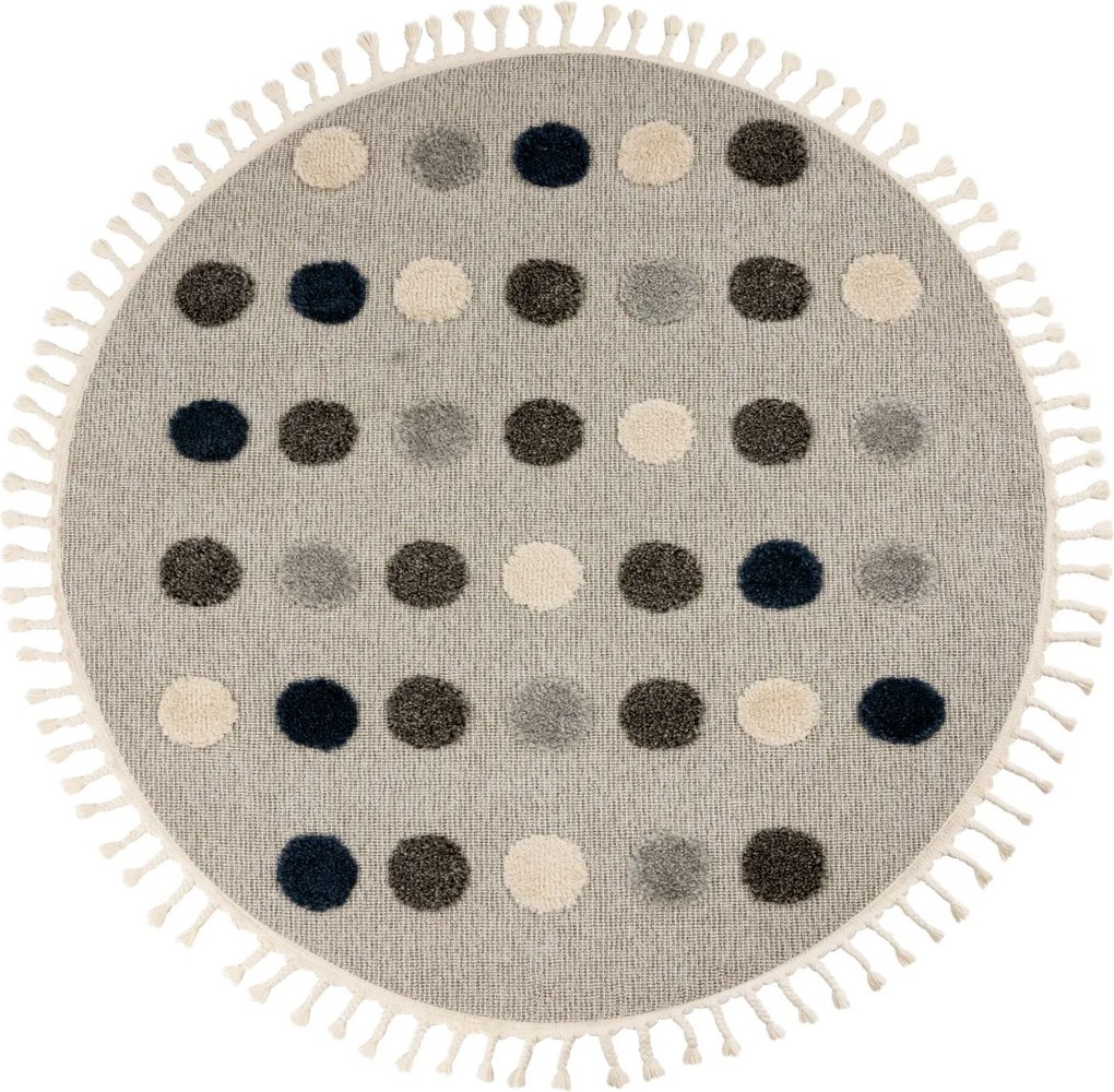 Obsession, Dětský kusový koberec My Fano 394 Dots kruh, 133x133 (průměr) kruh, vícebarevná, dětský pokoj