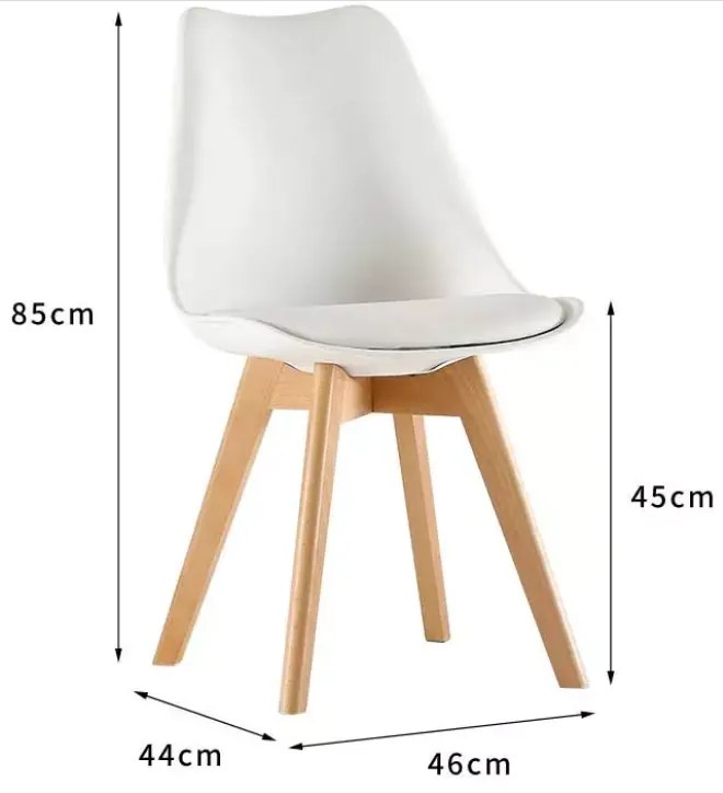 Jídelní židle SCANDI bílé 4 ks - skandinávský styl
