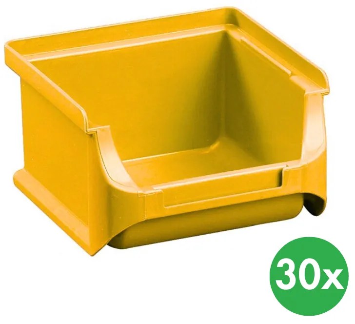 Plastové boxy PLUS 1, 102 x 100 x 60 mm, žluté, 30 ks