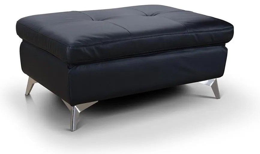Kožený taburet SALERNO II 66x100 cm černá C096800 PEARCY II HOCKER