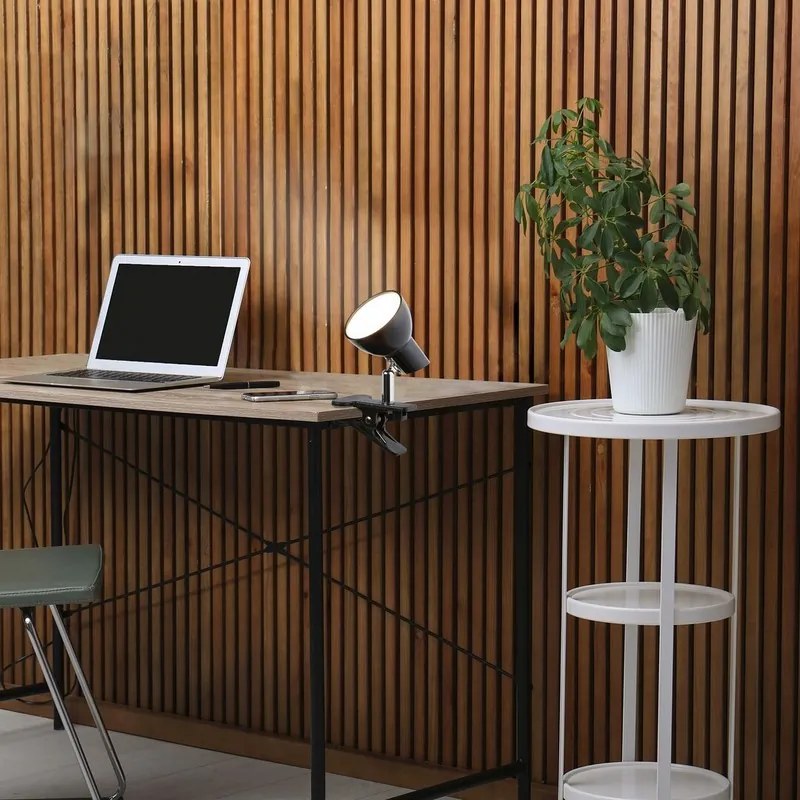 Rabalux NOAH LED lampička s klipem 5W | 360lm | 3000K - černá