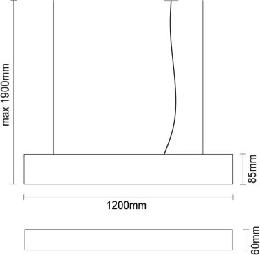 LED Lustr na lanku LED/55W/230V 3000/4000/6500K 120 cm bílá