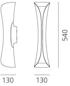 Artemide 1373010A - Nástěnné svítidlo CADMO 2xGU10/10W/230V černá
