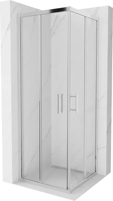 Mexen Rio, čtvercová sprchová kabina 70 x 70 cm, 6mm čiré sklo, chromový profil, 860-070-070-01-00