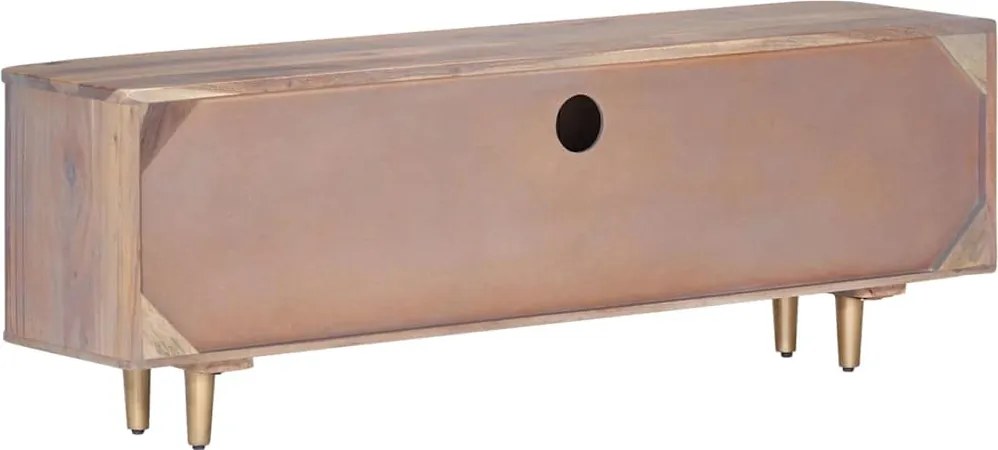 TV stolek 118 x 30 x 40 cm masivní akáciové dřevo 322684