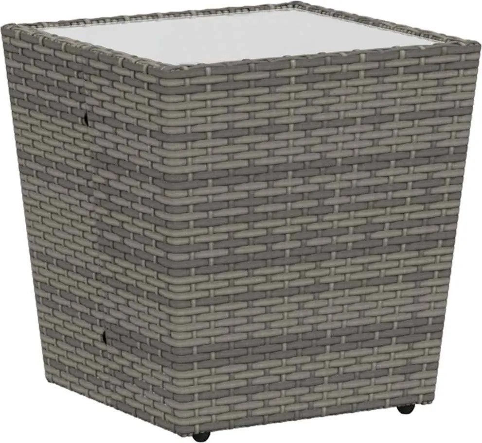 Zahradní bistro set 3 ks Šedá polyratan 3334957