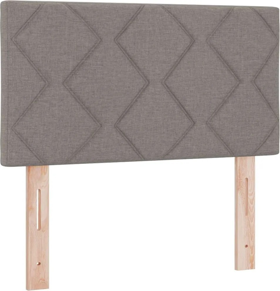 Postel s boxspringem s čelo Taupe 80 x 200 cm textil 3340245