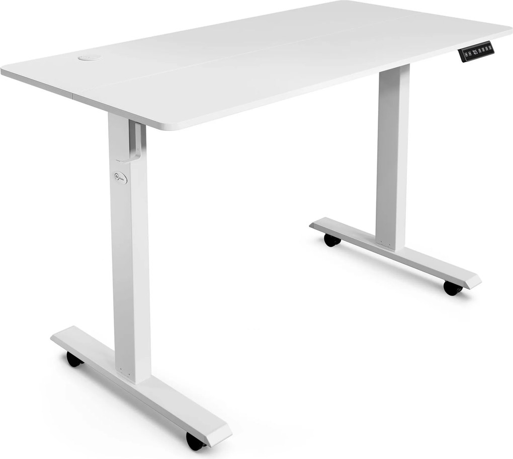 Elektrický psací stůl 120 x 60 cm Amone - bílý