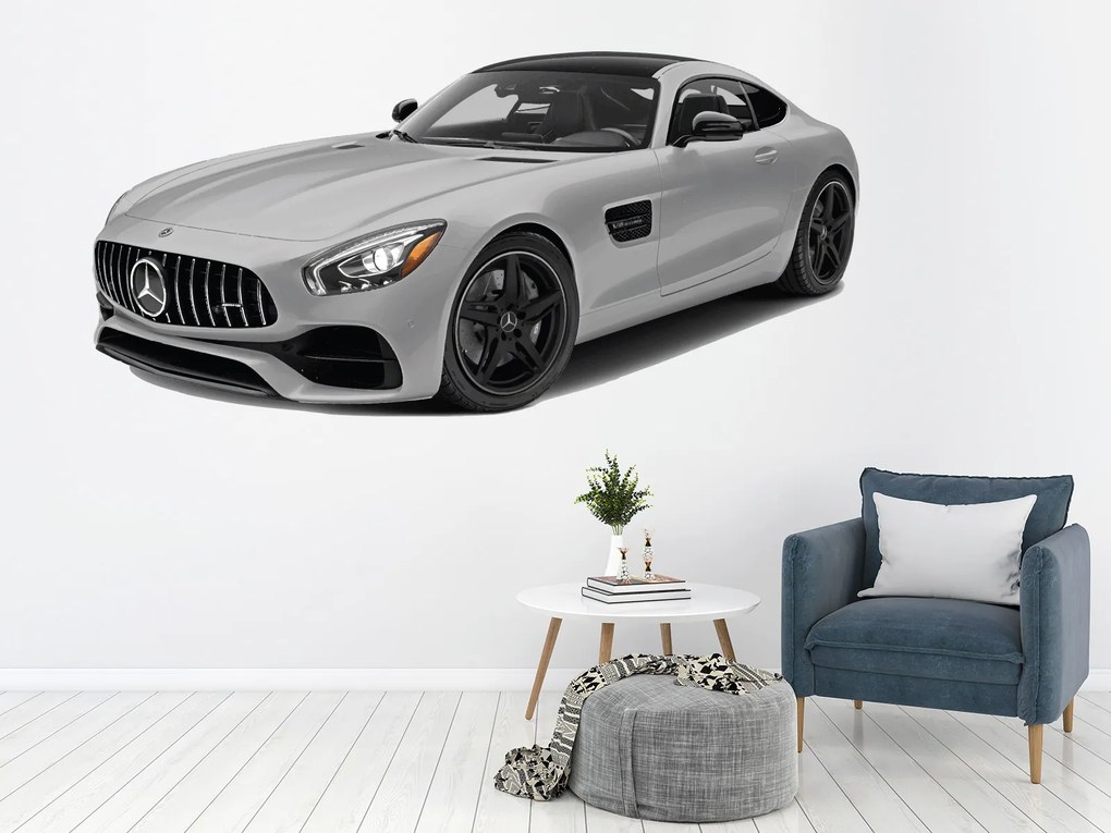 Mercedes Benz AMG GT textilní přelepitelná samolepka na zeď 48 x 23 cm