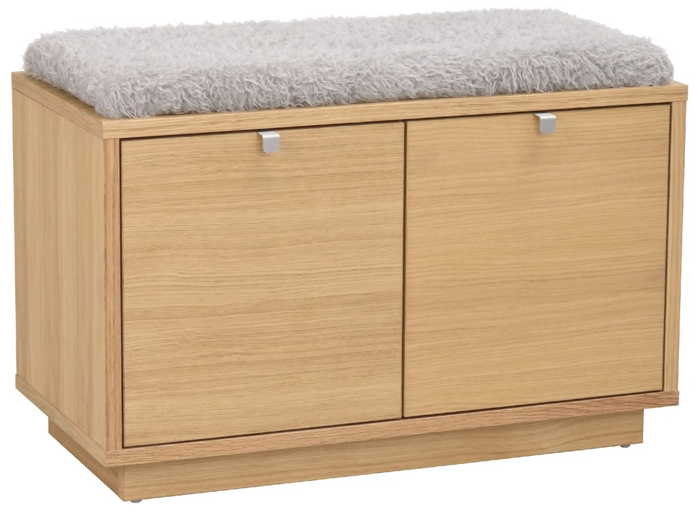 Rowico hnědá lavice s úložným prostorem CONFETTI a šedým sedákem 70 cm 103754