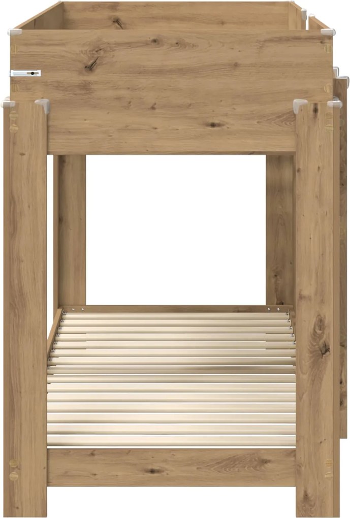 Patrová postel pro děti Artisanový dub 75 x 190 cm 3410546