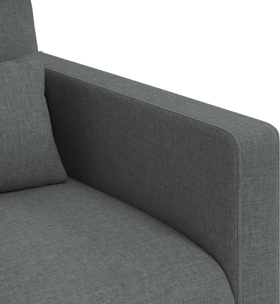Set pohovek 2 ks Tmavě šedá textil 3407494