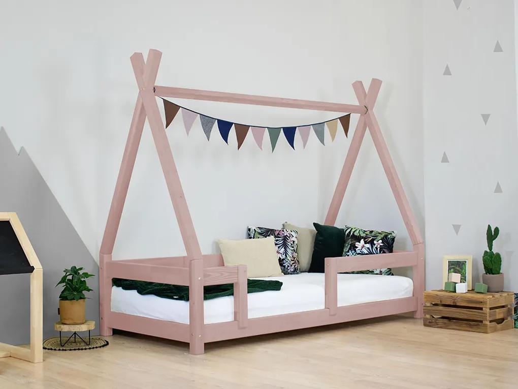Benlemi Dětská domečková postel NAKANA  s bočnicí Barva: Petrolejová, Rozměr: 90 x 200 cm