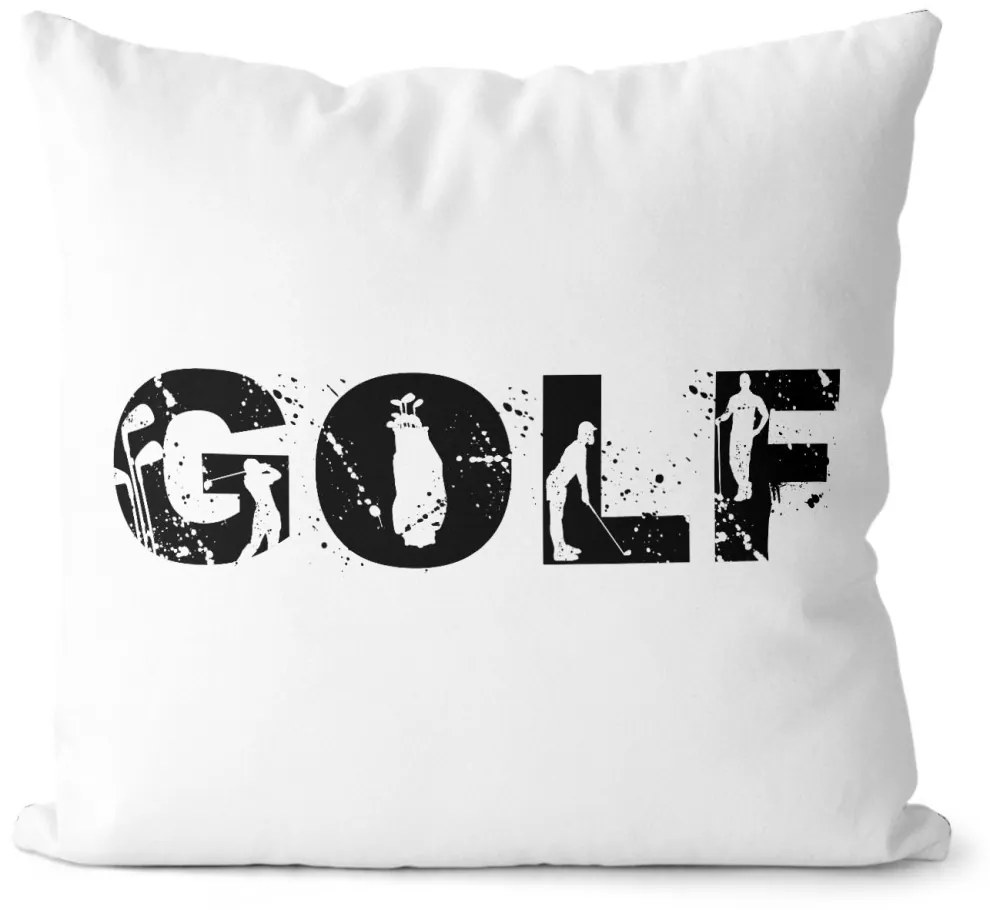 Polštář Golf – silueta (Velikost: 40 x 40 cm)