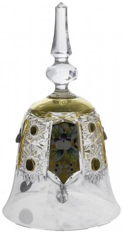 Broušený zvonek se zlatem, Royal Crystal, 22 cm