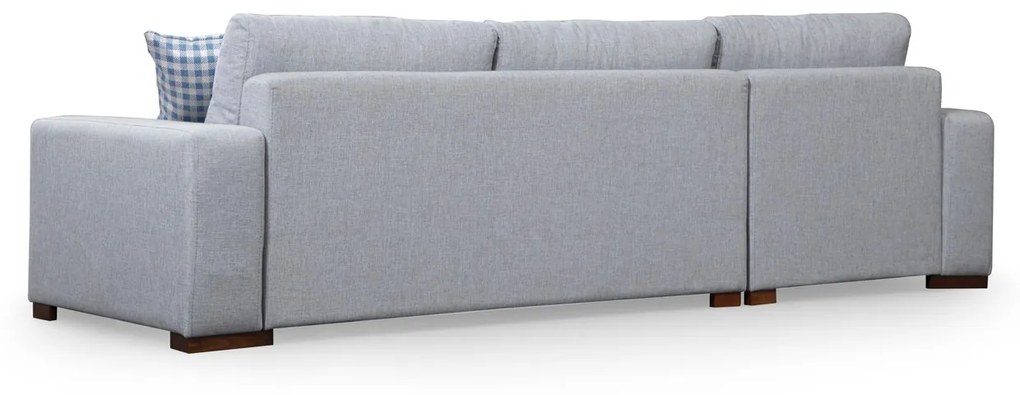 Designová rohová sedačka Bellona 290 cm světle šedá - levá