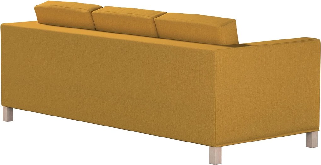 Potah na pohovku IKEA Karlanda 3-místná nerozkládací, krátký barva žlutá látka pletený vzor