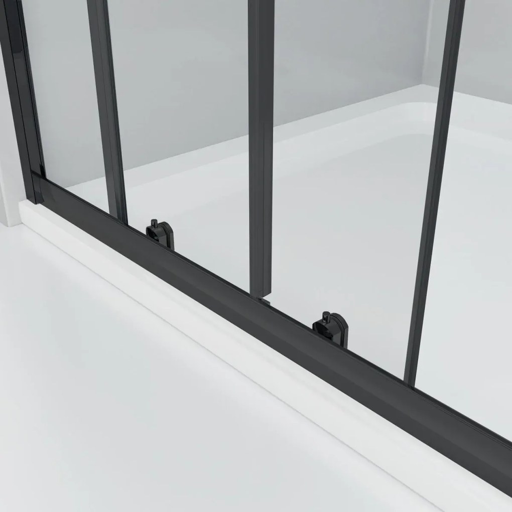 NICOL COMBI Black 100x90 čiré Sprchový kout s posuvnými dveřmi