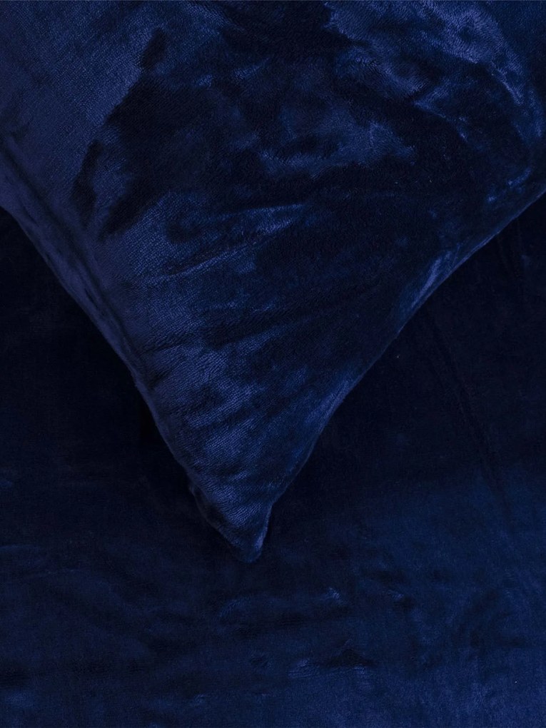 MK Lůžkoviny Prodloužené mikroplyšové povlečení Exclusive - Laura tmavě modrá 140 × 220 cm, 70 x 90 cm