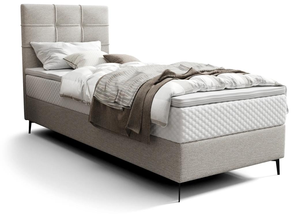 Jednolůžková postel 90 cm Infernus Comfort (světle šedá) (s roštem, bez úl. prostoru). 1082345