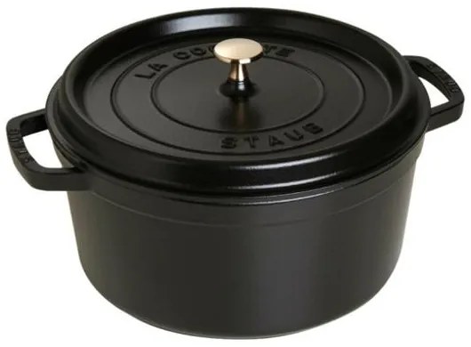 Staub Cocotte hrnec kulatý, černá, 28 cm / 6,7 l