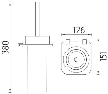 Nimco Bormo IXI - toaletní WC kartáč (BR X3-94W-26)
