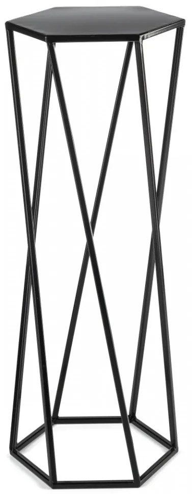 Vysoký stojan na květiny LOT 24 cm černý