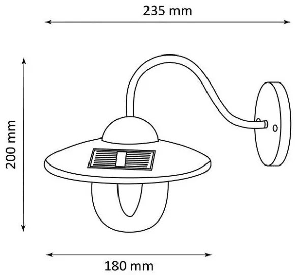 LED Solární nástěnné svítidlo LED/0,5W/1,2V IP44 bílá