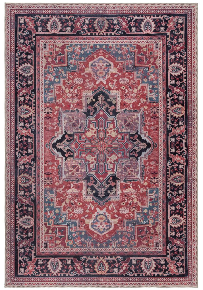 Flair Rugs, Kusový koberec Hebden Windsor Red, 120x170, červená, ložnice