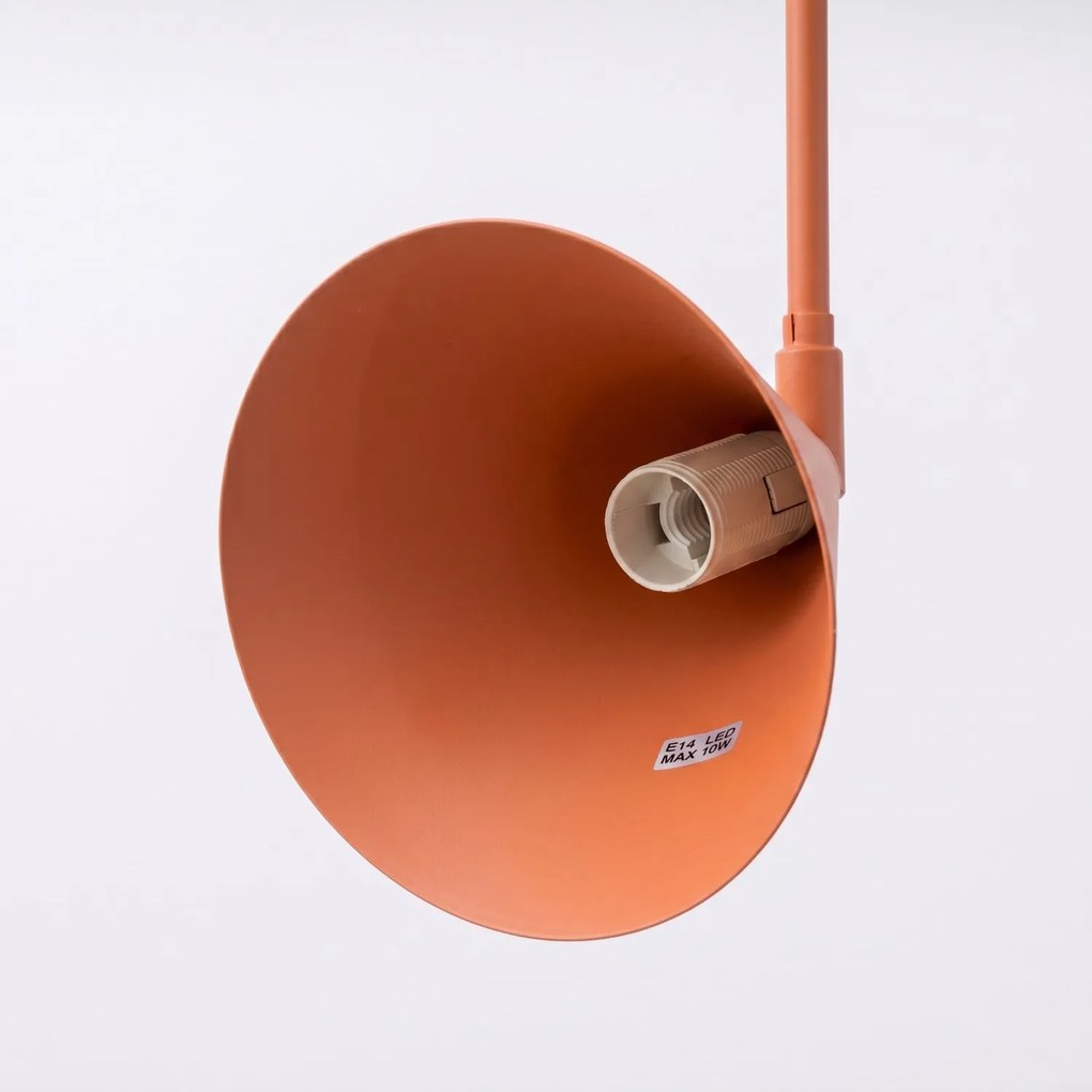 Sollux Lighting Nástěnné svítidlo NOX 1 okrově červené s vypínačem
