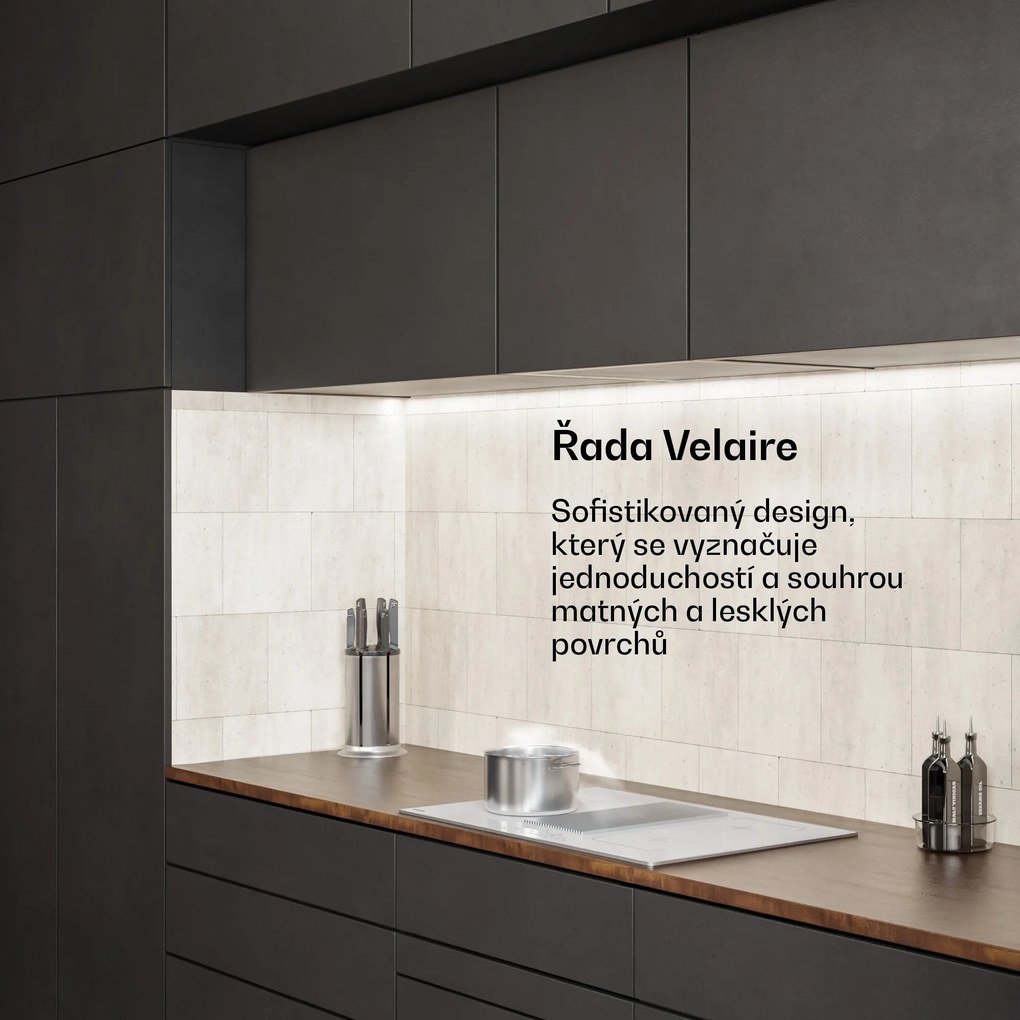 Klarstein Velaire indukční varná deska s digestoří | 4 varné zóny | 8400 W | 80 cm