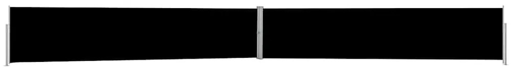 Zatahovací boční markýza / zástěna 140 x 1200 cm černá 313387