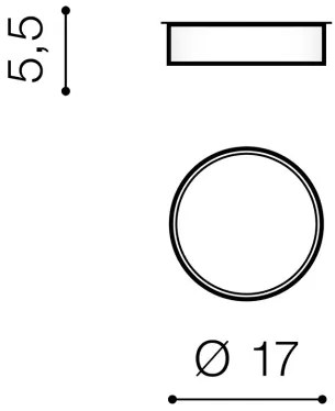 Moderní LED stropní svítidlo Monza 2 R 17 bílé 3000K