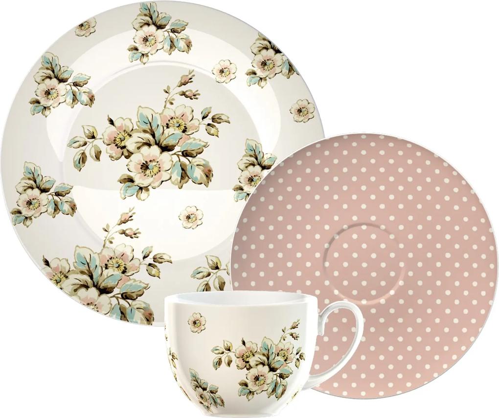Creative Tops Katie Alice Cottage Flower Porcelánový šálek s podšálkem a  dezertním talířem | BIANO