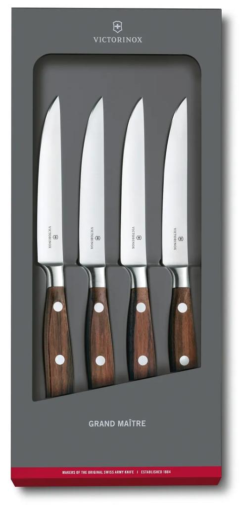 VICTORINOX Sada 4 steakových nožů Grand Maître Wood rovné ostří
