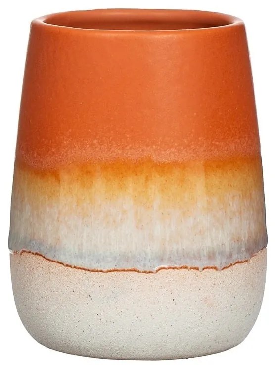 sass & belle Keramický stojánek na zubní kartáčky Mojave, oranžová barva, keramika