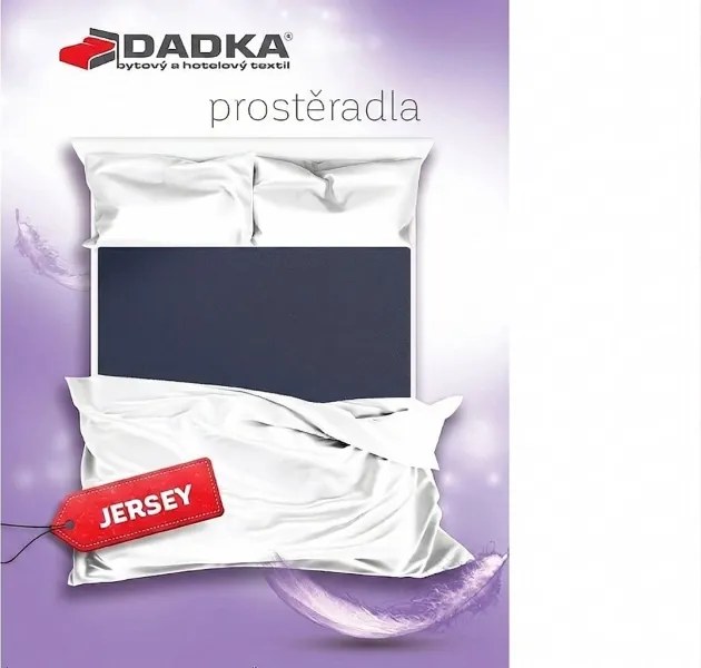 DADKA Jersey prostěradlo švestka Rozměr 100x200x20