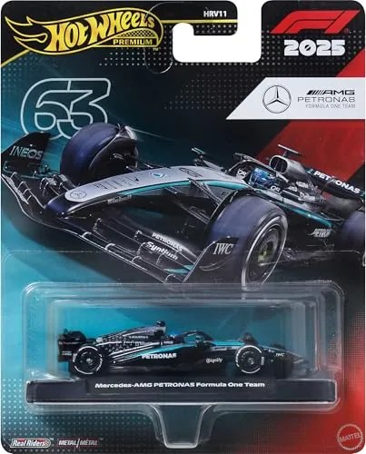 Hot wheels premium formula1 2025 hrv11, mercedes amg petronas formula 1 team (#63)