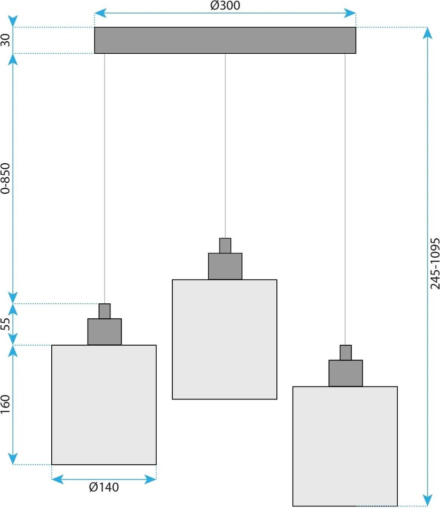 Toolight Rea, LAMP APP1820-3CPR NATURE BLACK, OSW-00621
