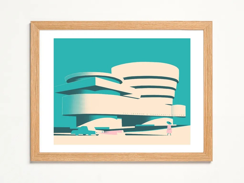 Patrik Antczak | Guggenheim | Časově limitovaná edice Rám: Bílý, Velikost: 40 x 60 cm