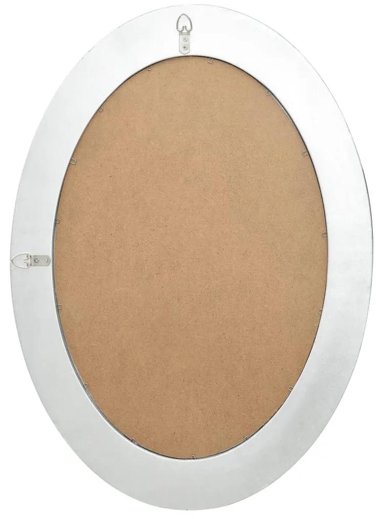 Nástěnné zrcadlo Seall - barokní styl - stříbrné | 50x70 cm
