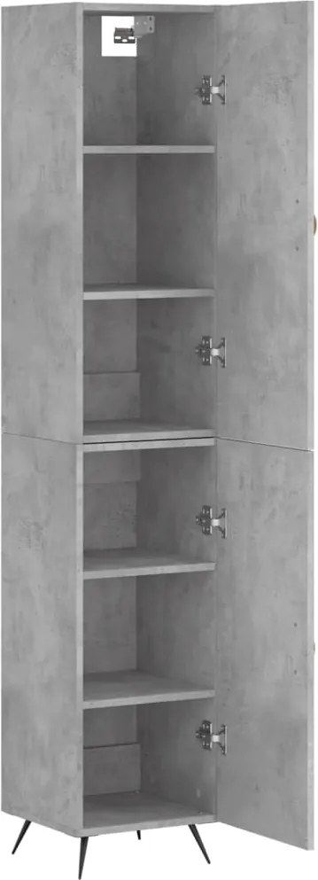Skříň highboard betonově šedá 34,5x34x180 cm kompozitní dřevo 3198765